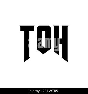 TOH letter logo design for technology company. TOH logo design black ...