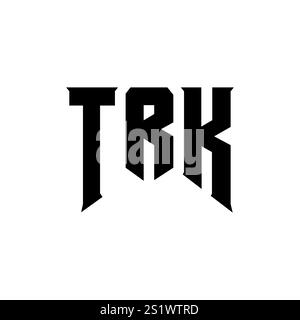 TRK letter logo design for technology company. TRK logo design black ...