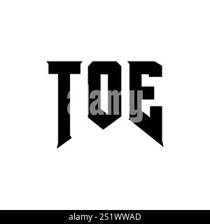 TOE letter logo design for technology company. TOE logo design black ...