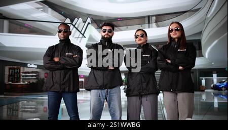 Retail Mall Security Guard Team Standing. Shop Or Store Protection ...
