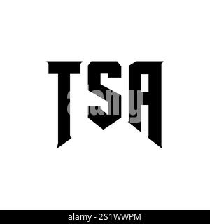TSA letter logo design for technology company. TSA logo design black ...