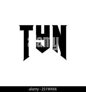 TYN letter logo design for technology company. TYN logo design black ...