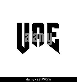 UAE letter logo design for technology company. UAE logo design black ...