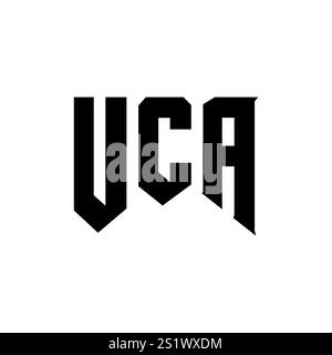 UCA letter logo design for technology company. UCA logo design black ...