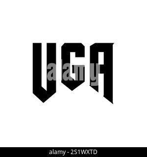 UGA letter logo design for technology company. UGA logo design black ...
