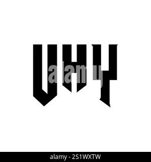 UHY letter logo design for technology company. UHY logo design black ...