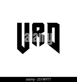 URD letter logo design for technology company. URD logo design black ...