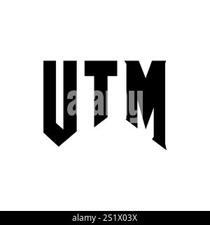 UTM letter logo design for technology company. UTM logo design black ...