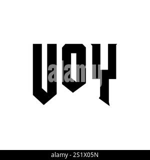UOY letter logo design for technology company. UOY logo design black ...