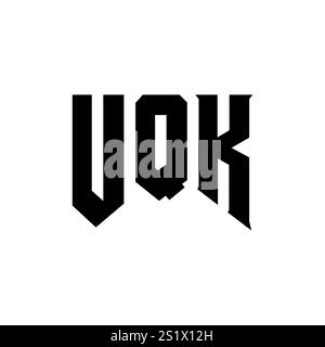 UQK letter logo design for technology company. UQK logo design black ...