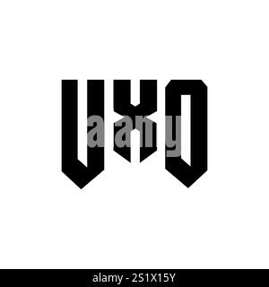 UXO letter logo design for technology company. UXO logo design black ...
