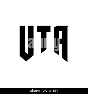 UTA letter logo design for technology company. UTA logo design black ...