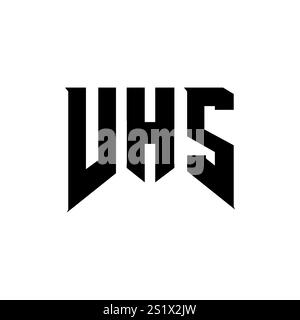 VHS letter logo design for technology company. VHS logo design black ...