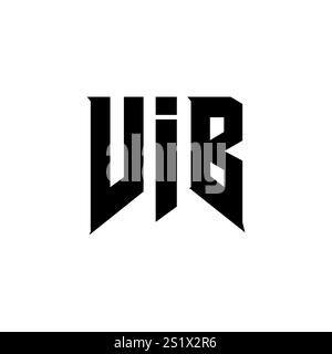 VIB letter logo design for technology company. VIB logo design black ...