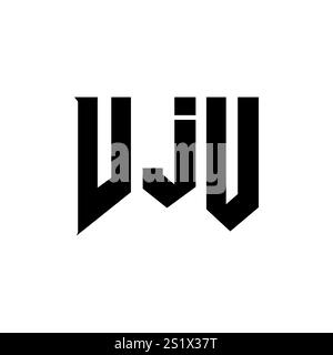 VJU letter logo design for technology company. VJU logo design black ...
