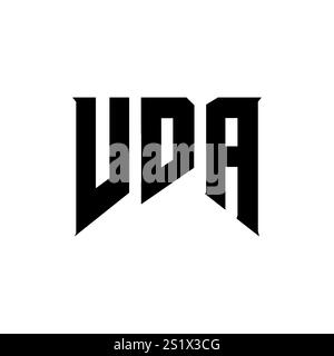 VDA letter logo design for technology company. VDA logo design black ...