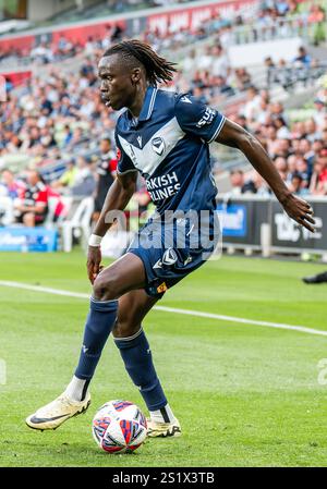 Melbourne, Australia. 04th Jan, 2025. Melbourne Victory's Jordi Valadon ...