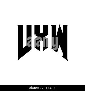 VXW letter logo design for technology company. VXW logo design black ...
