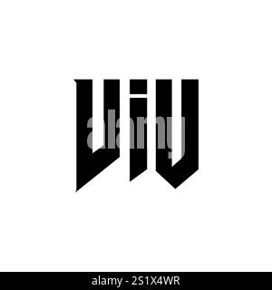 VIU letter logo design for technology company. VIU logo design black ...