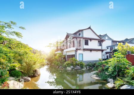 Jiangnan-style historical buildings in Mengzi Rice Noodle Town, Yunnan ...