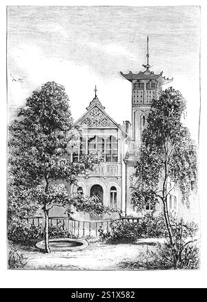 POLAND - CIRCA 1880: Illustration taken from a book "ANNIVERSARY BOOK ...