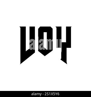 VOY letter logo design for technology company. VOY logo design black ...