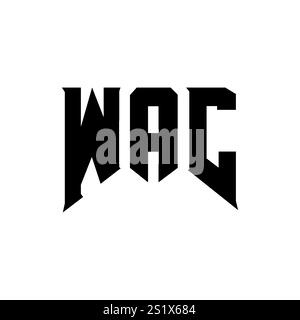WAC letter logo design for technology company. WAC logo design black ...