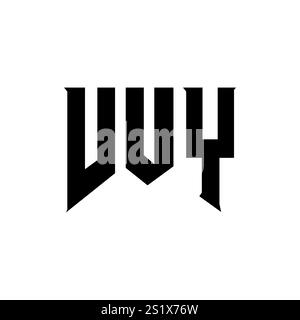 VUY letter logo design for technology company. VUY logo design black ...