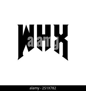 WHX letter logo design for technology company. WHX logo design black ...