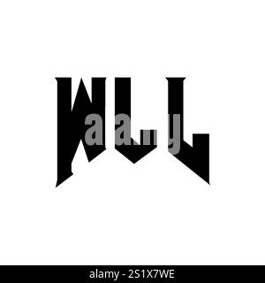 WLL letter logo design for technology company. WLL logo design black ...