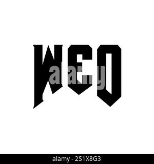 WEO letter logo design for technology company. WEO logo design black ...