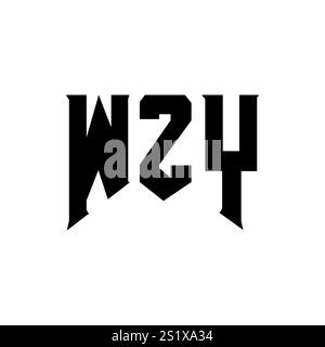WZY letter logo design for technology company. WZY logo design black ...