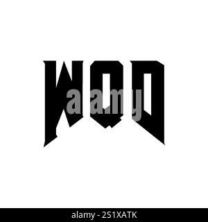 WQD letter logo design for technology company. WQD logo design black ...