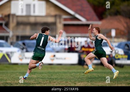 Australian players celebrate after scoring a try during the rugby ...