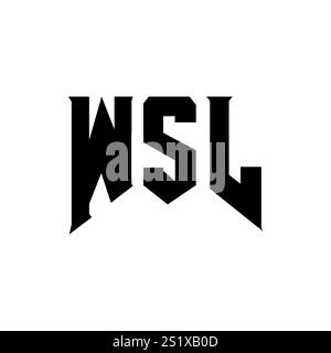 WSL letter logo design for technology company. WSL logo design black ...