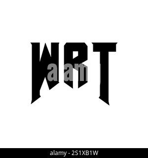 WRT letter logo design for technology company. WRT logo design black ...