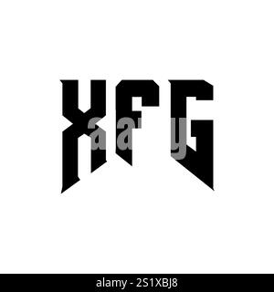 XFG letter logo design for technology company. XFG logo design black ...