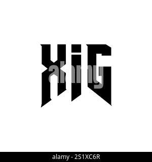 XIG letter logo design for technology company. XIG logo design black ...