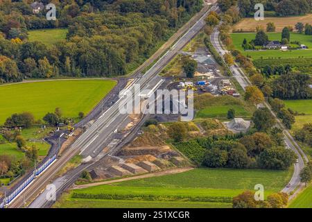 Luftbild, Ausbau der Betuweroute und Betuwe-Linie Eisenbahnstrecke ...
