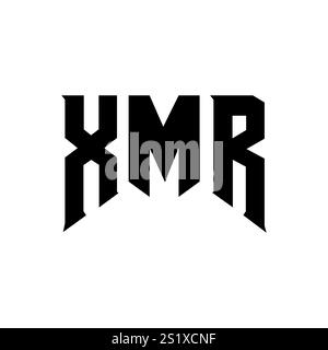 XMR letter logo design for technology company. XMR logo design black ...