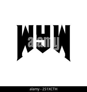 WYW letter logo design for technology company. WYW logo design black ...