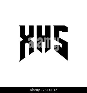 XHS letter logo design for technology company. XHS logo design black ...