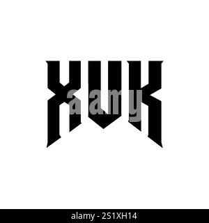 XUK letter logo design for technology company. XUK logo design black ...