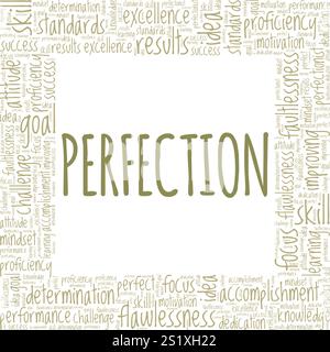 Perfection word cloud conceptual design isolated on white background ...