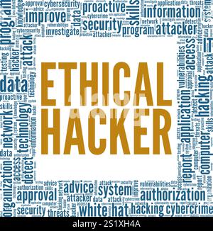 Ethical Hacking word cloud conceptual design isolated on white ...