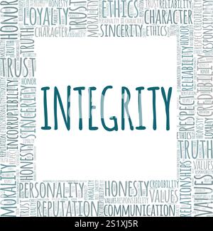Integrity word cloud conceptual design isolated on white background ...