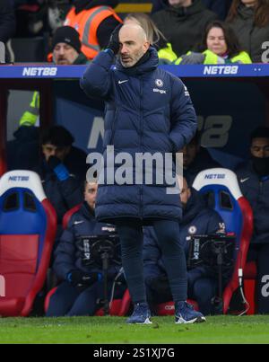 Chelsea FC manager Enzo Maresca gesticulates during the Premier League ...