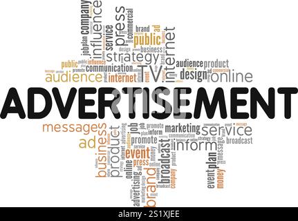 Ad - Advertisement word cloud conceptual design isolated on white ...