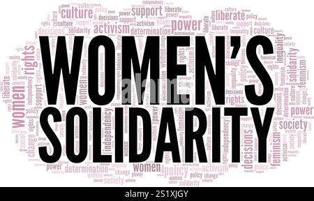Women's Solidarity word cloud conceptual design isolated on white ...