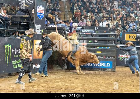 Hudson Bolton rides Big X during the second round of the Professional ...